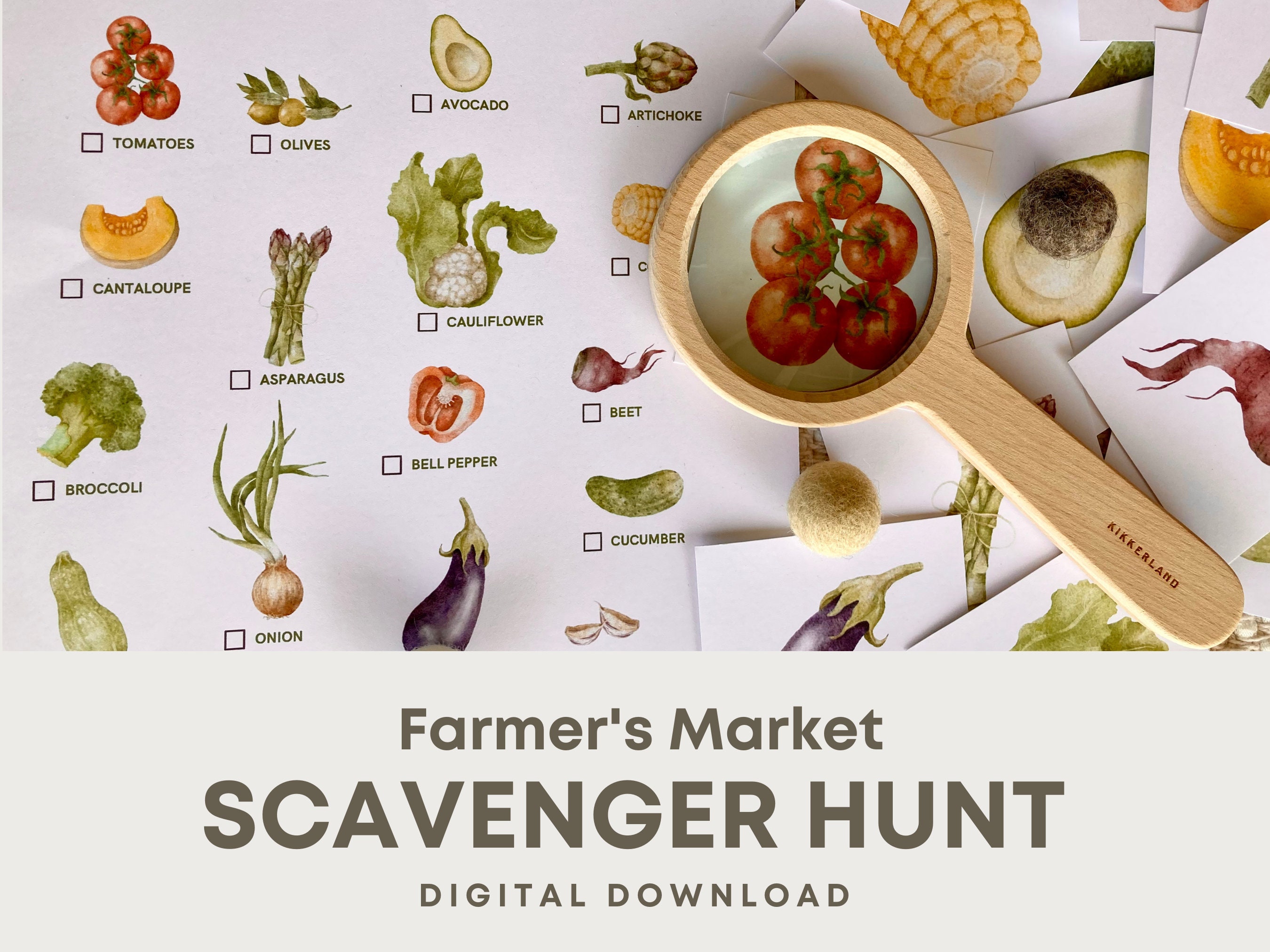 Printable Farmer's Market Scavenger Hunt for Toddler and Preschool ...