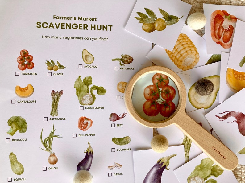 Printable Farmer's Market Scavenger Hunt for Toddler and Preschool ...