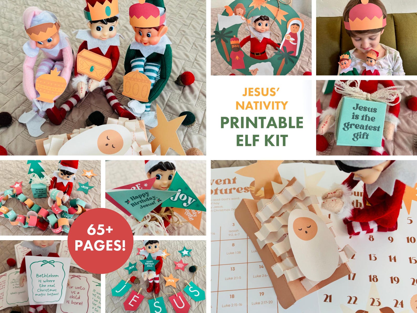 Christian Elf Activity Kit | Nativity Focused Christmas Printables ...