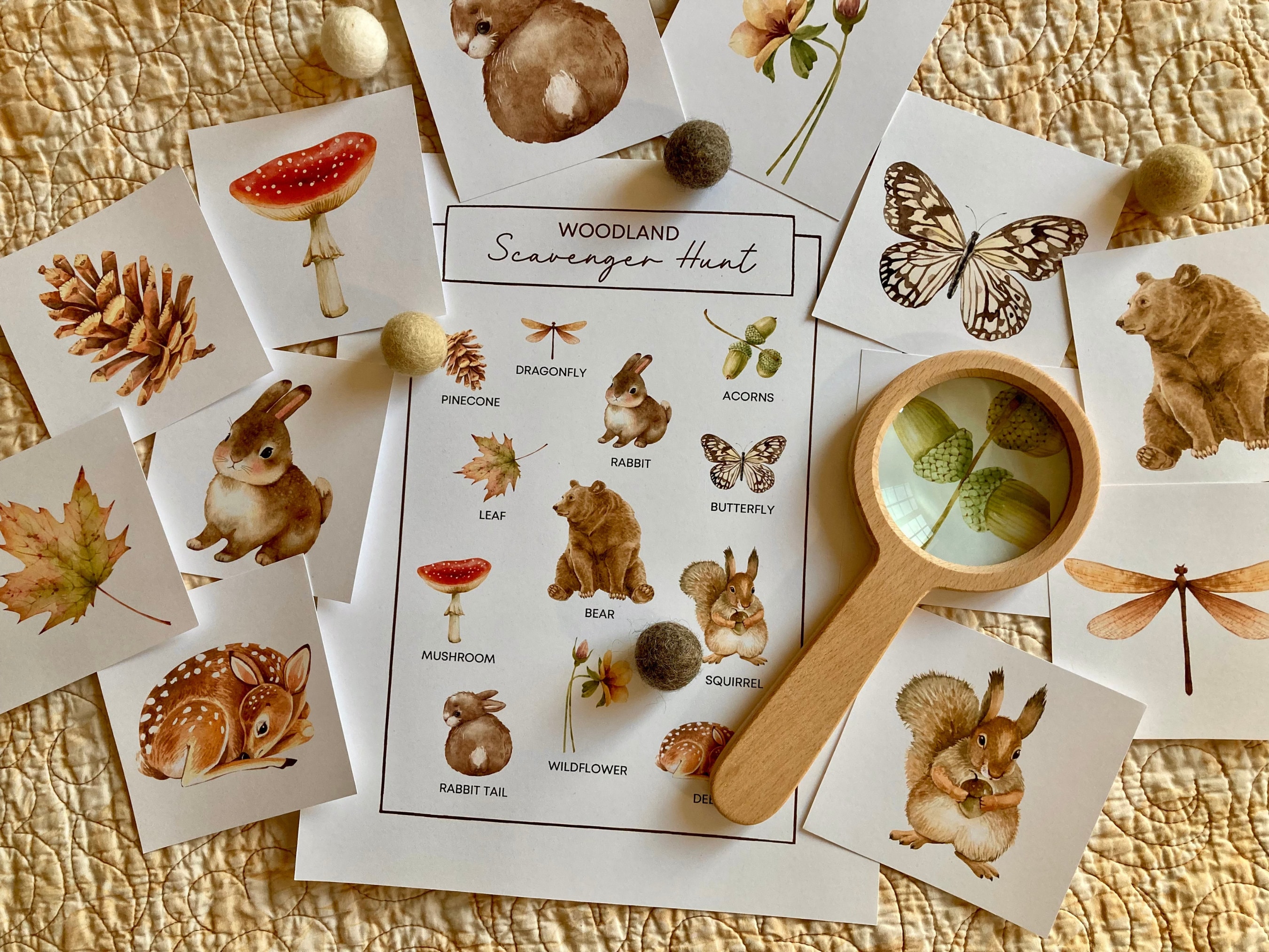 Printable Woodland Forest Animal Scavenger Hunt for Toddler and ...