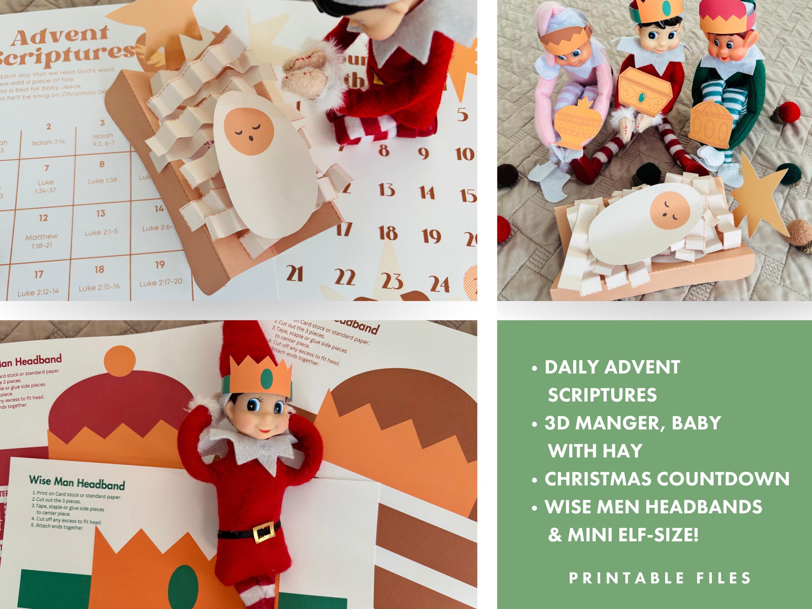 Christian Elf Activity Kit | Nativity Focused Christmas Printables ...