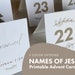 25 Names of Jesus Advent Cards, Names of Jesus Christmas Ornaments ...