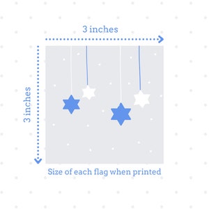 DIGITAL PRINTABLE Happy Hanukkah Banner Garland Bunting Blue and White ...