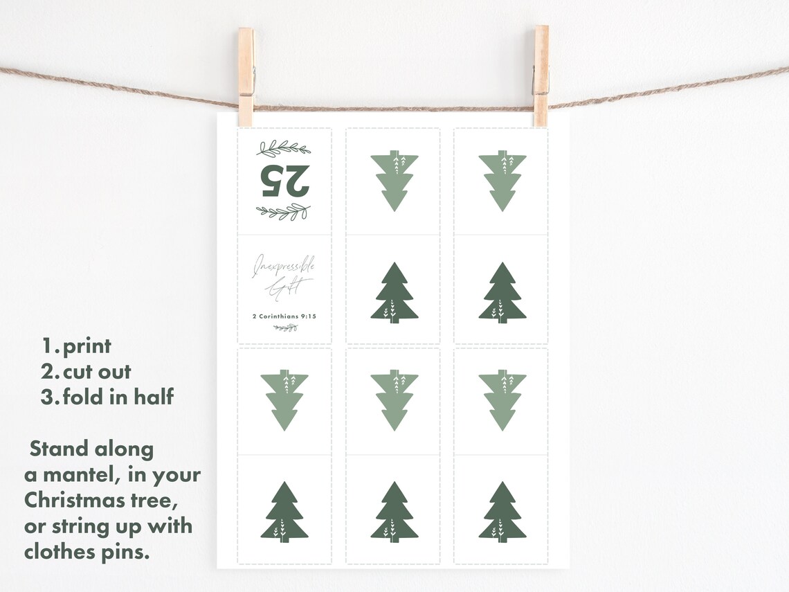 25 Names of Jesus Advent Cards, Names of Jesus Christmas Ornaments ...