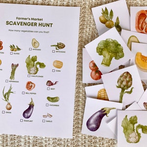Printable Farmer's Market Scavenger Hunt for Toddler and Preschool ...