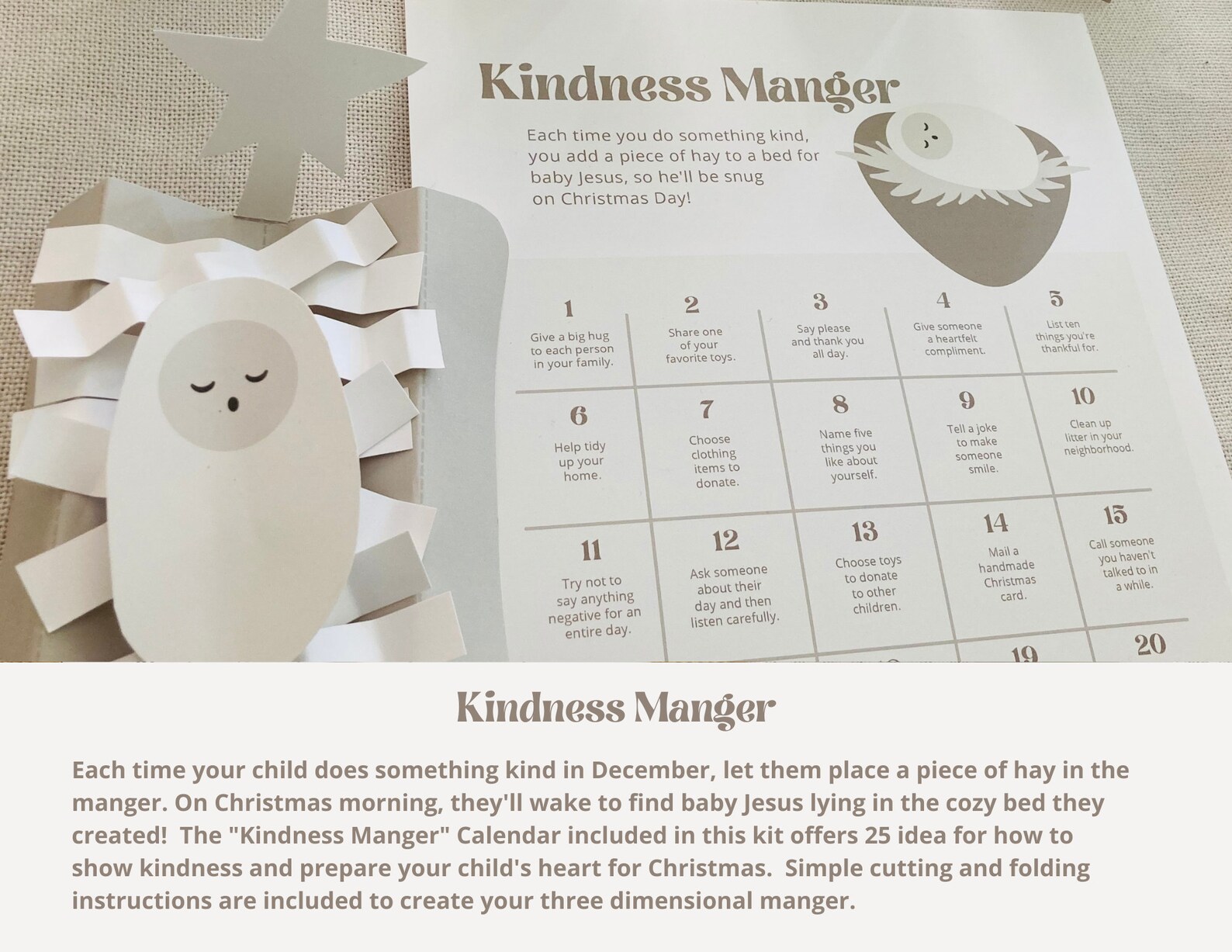 Printable Advent Calendar for Kids, Printable Advent Scripture Cards ...