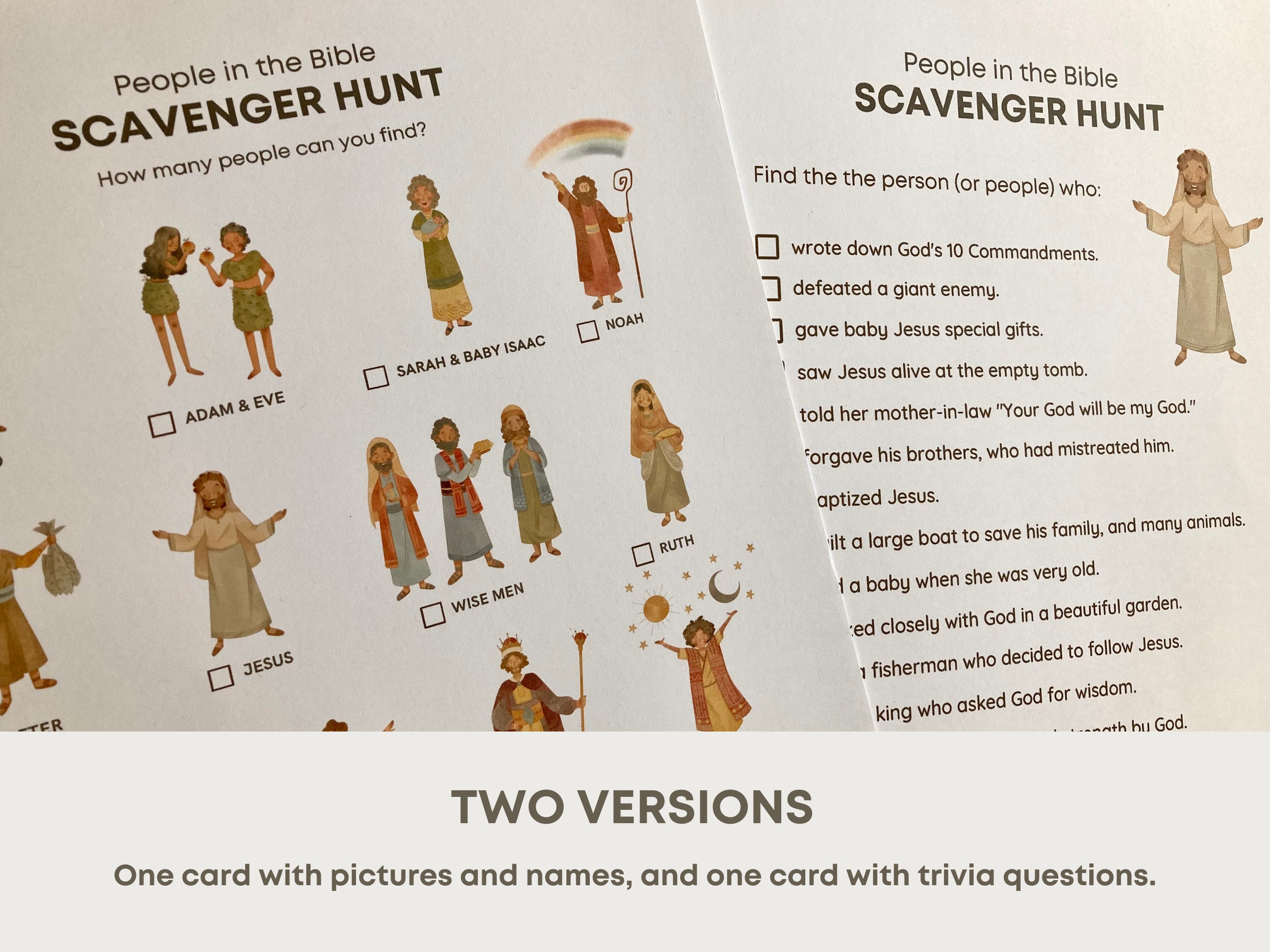 Bible Scavenger Hunt, Bible Character Trivia, Christian Homeschool ...
