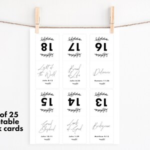 25 Names of Jesus Advent Cards, Names of Jesus Christmas Ornaments ...