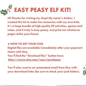 Elf Kit, Printable Elf Kit, Elf Printable Kit, Printable Elf Notes, Elf ...