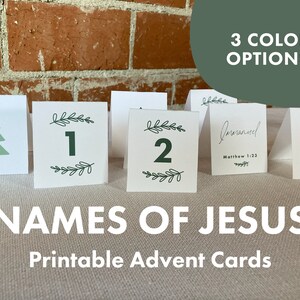 25 Names of Jesus Advent Cards Names of Jesus Christmas - Etsy
