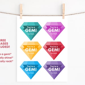 Gem Printable Valentines Day Cards Gemstone Ring Candy Valentine Cards ...