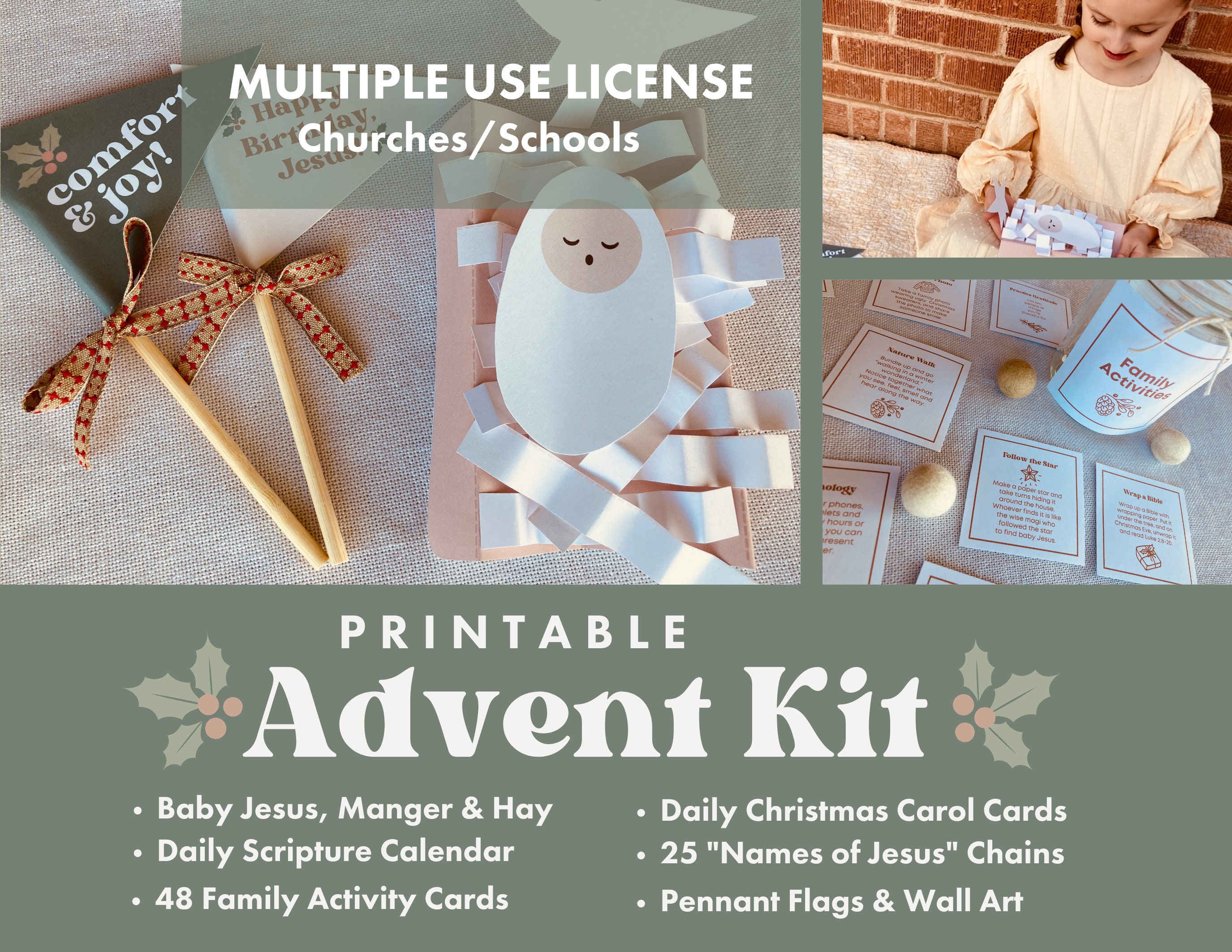 Advent Calendar for Kids, Printable Advent Calendar for Kids, Printable ...