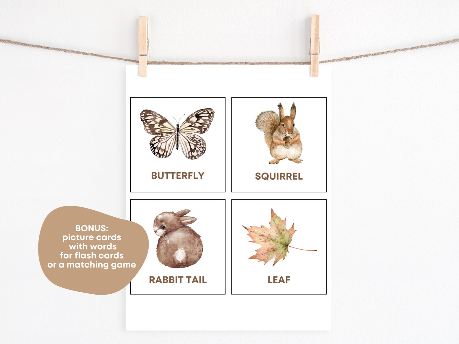 Printable Woodland Forest Animal Scavenger Hunt for Toddler and ...
