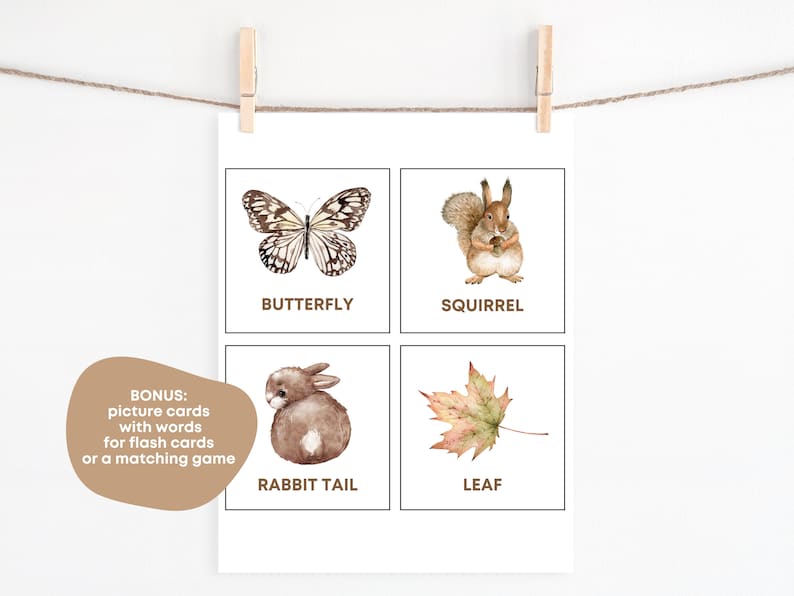 Printable Woodland Forest Animal Scavenger Hunt for Toddler and ...