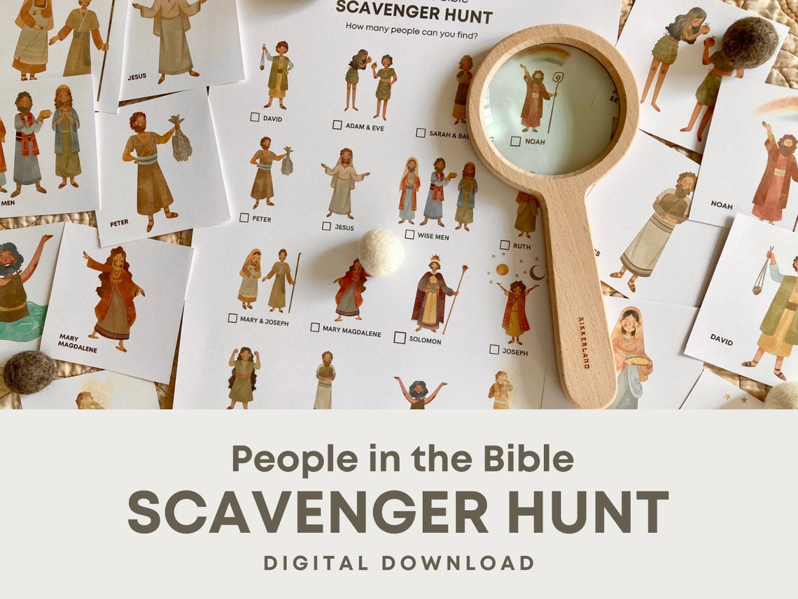 Bible Scavenger Hunt, Bible Character Trivia, Christian Homeschool ...