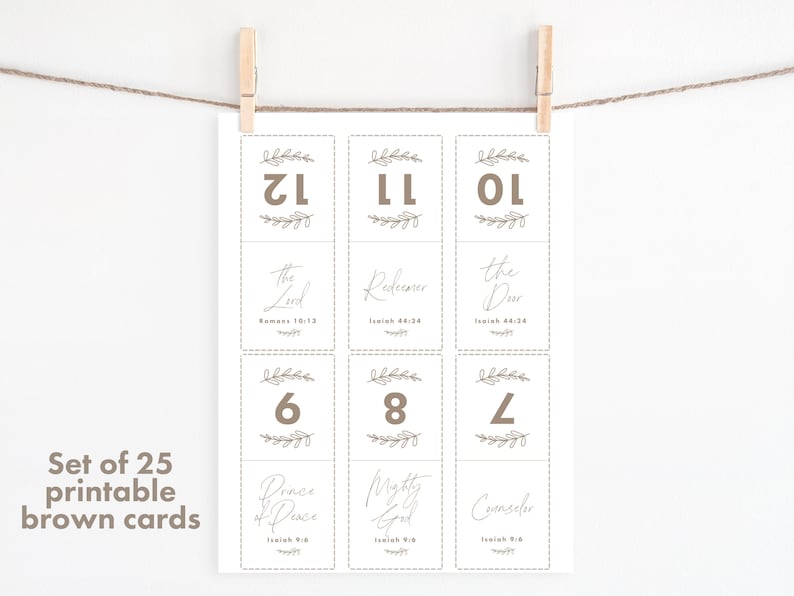 25 Names of Jesus Advent Cards, Names of Jesus Christmas Ornaments ...