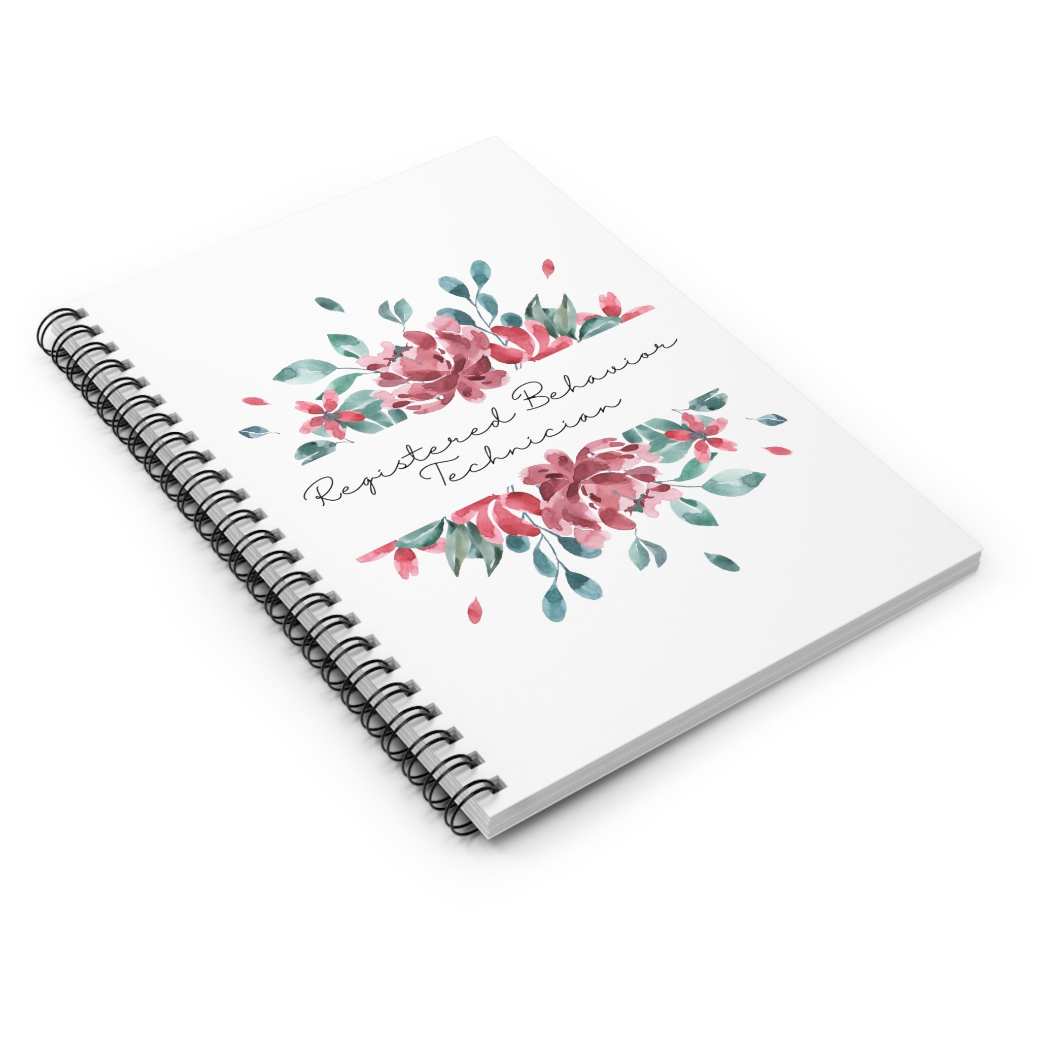 RBT Registered Behavior Technician Flower Frame Design Spiral Notebook ...