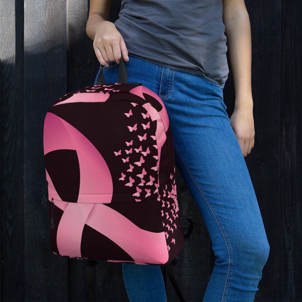 Pink Ribbon Breast Cancer Awareness Backpack - Etsy