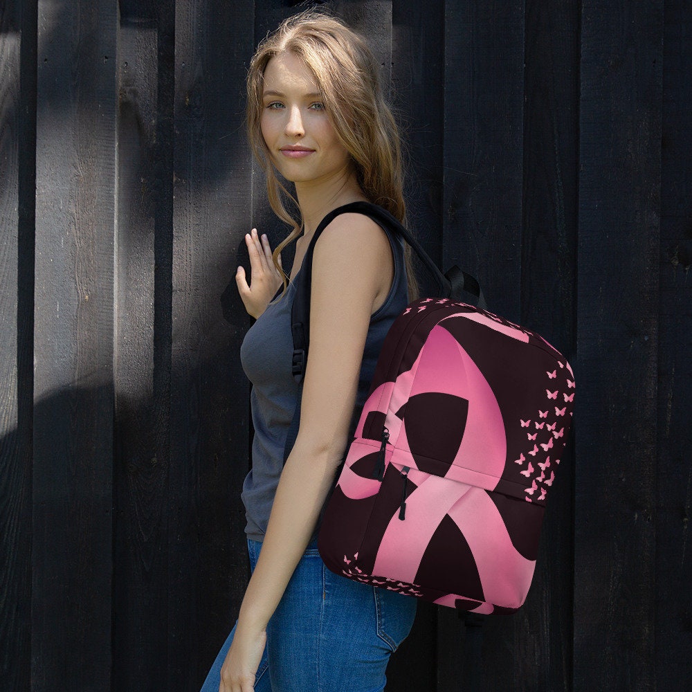 Pink Ribbon Breast Cancer Awareness Backpack - Etsy