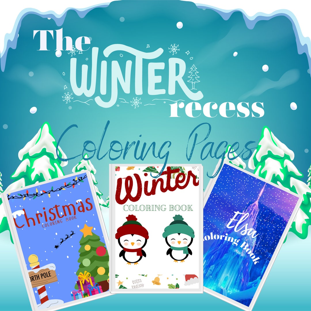 Winter Recess Coloring Book// Over 250 Coloring Pages//gift for ...