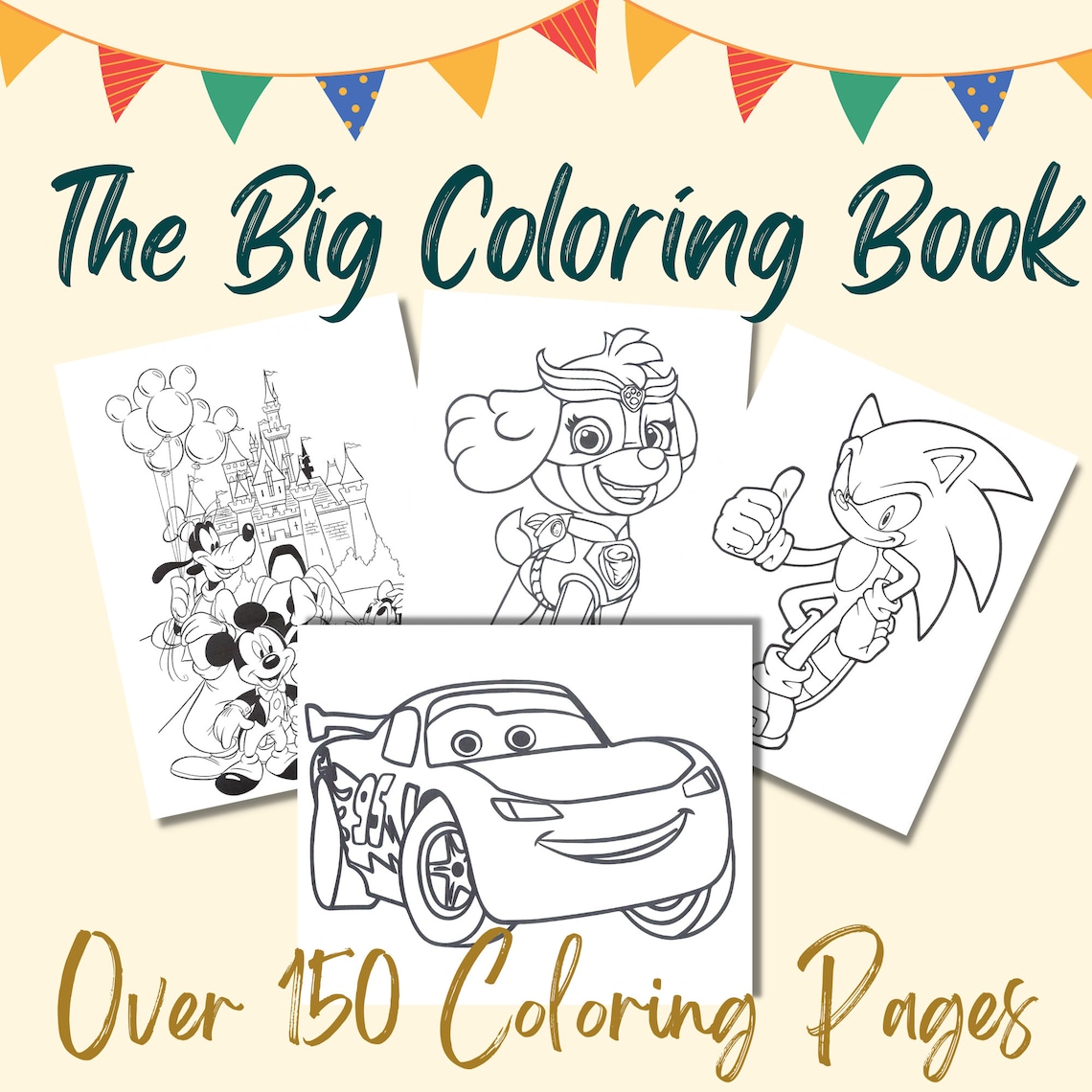 The Big Coloring Book //over 150 Coloring Pages// 5 Different ...