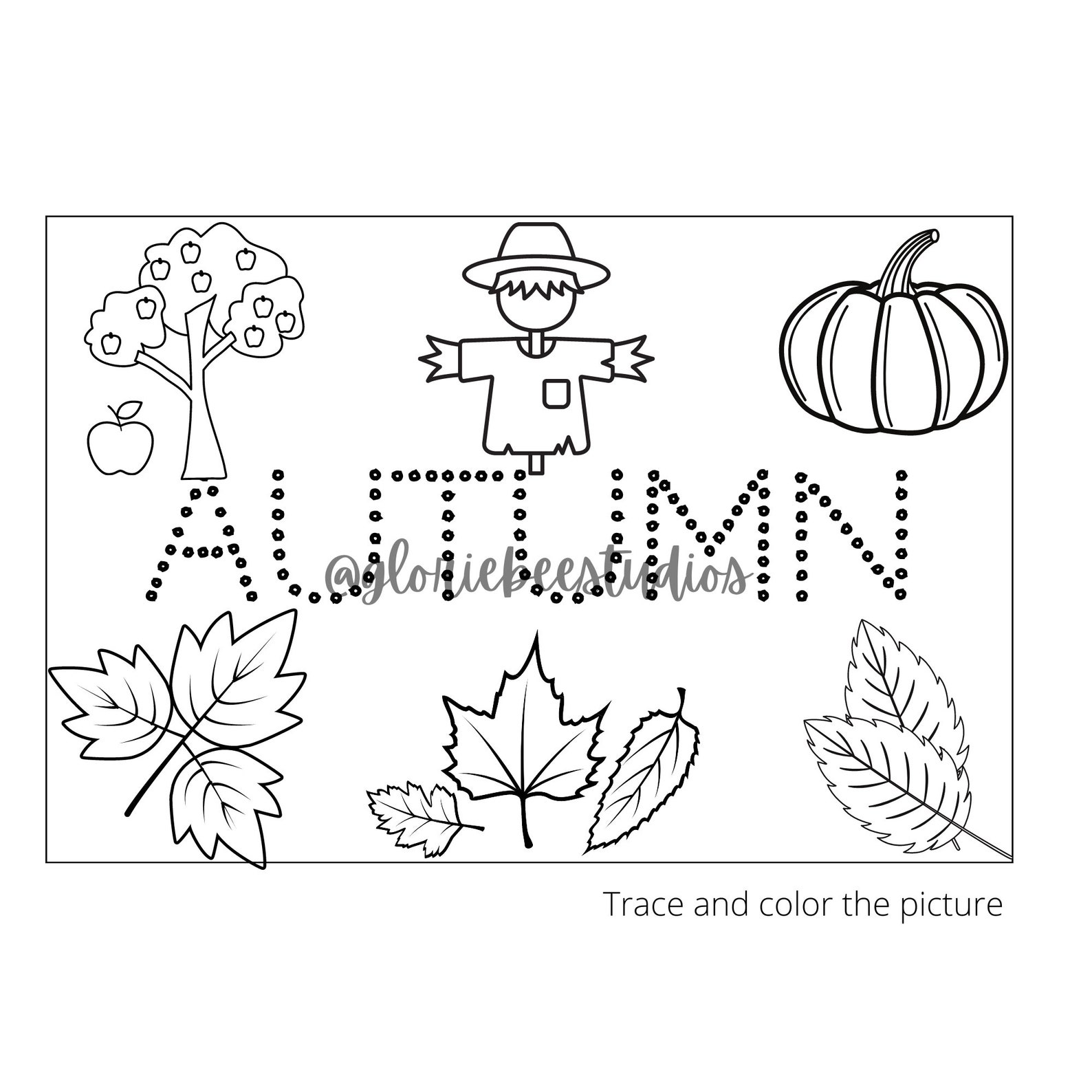 10 Page Autumn Printable Bundle for Pre K/ Tk/kindergarten PDF With a ...