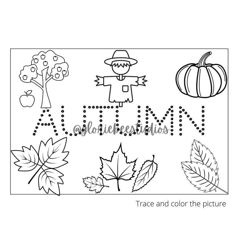 10 Page Autumn Printable Bundle for Pre K/ Tk/kindergarten PDF With a ...
