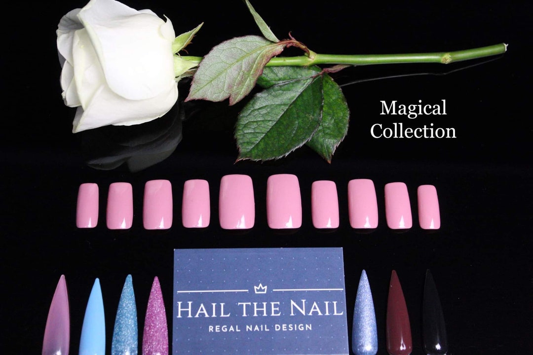 Extra Wide Press on Nails - Magical Collection - Various Colours and ...