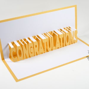 Congratulations Pop up Slimline SVG Card Cutting File for Cricut and ...