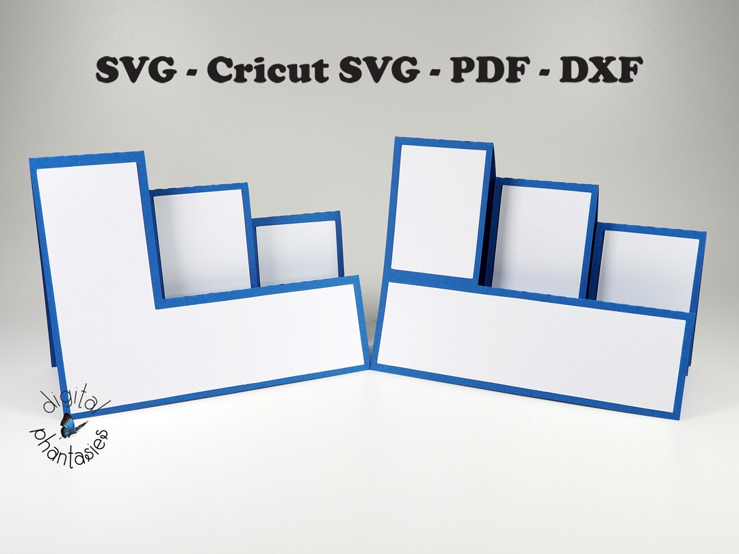 SVG Vertical Side Step Card With Envelope Cutting Files for Cricut and ...