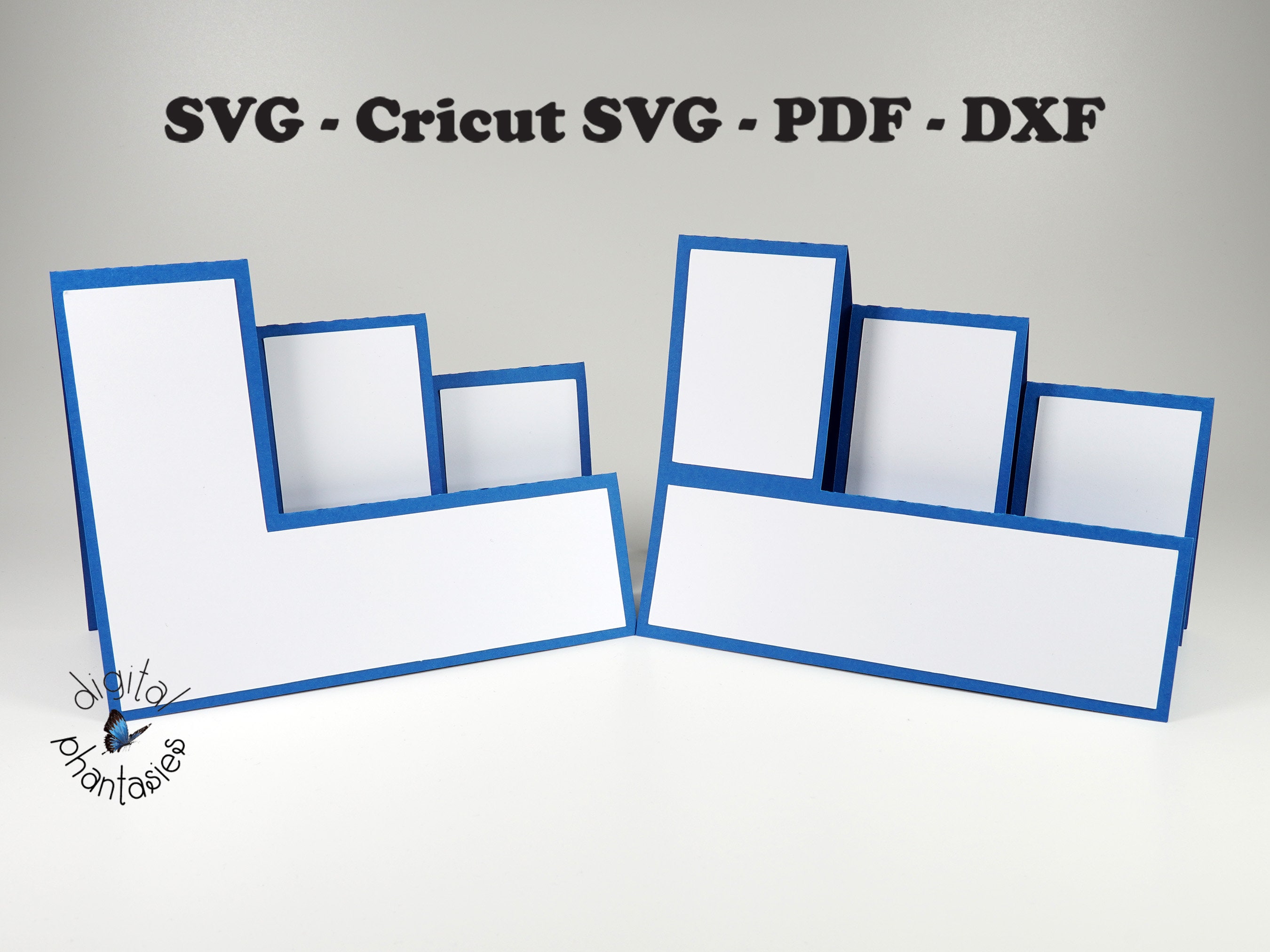 SVG Vertical Side Step Card With Envelope Cutting Files for Cricut and ...