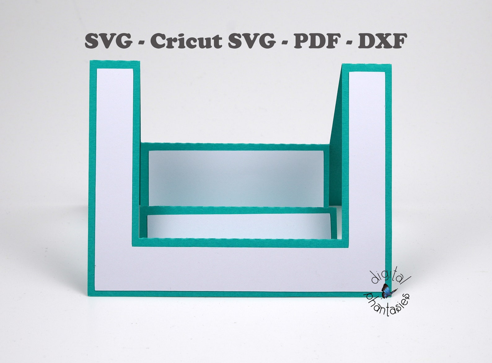 Center Multi Step Card and Envelope SVG Cut File / Step Card Template ...