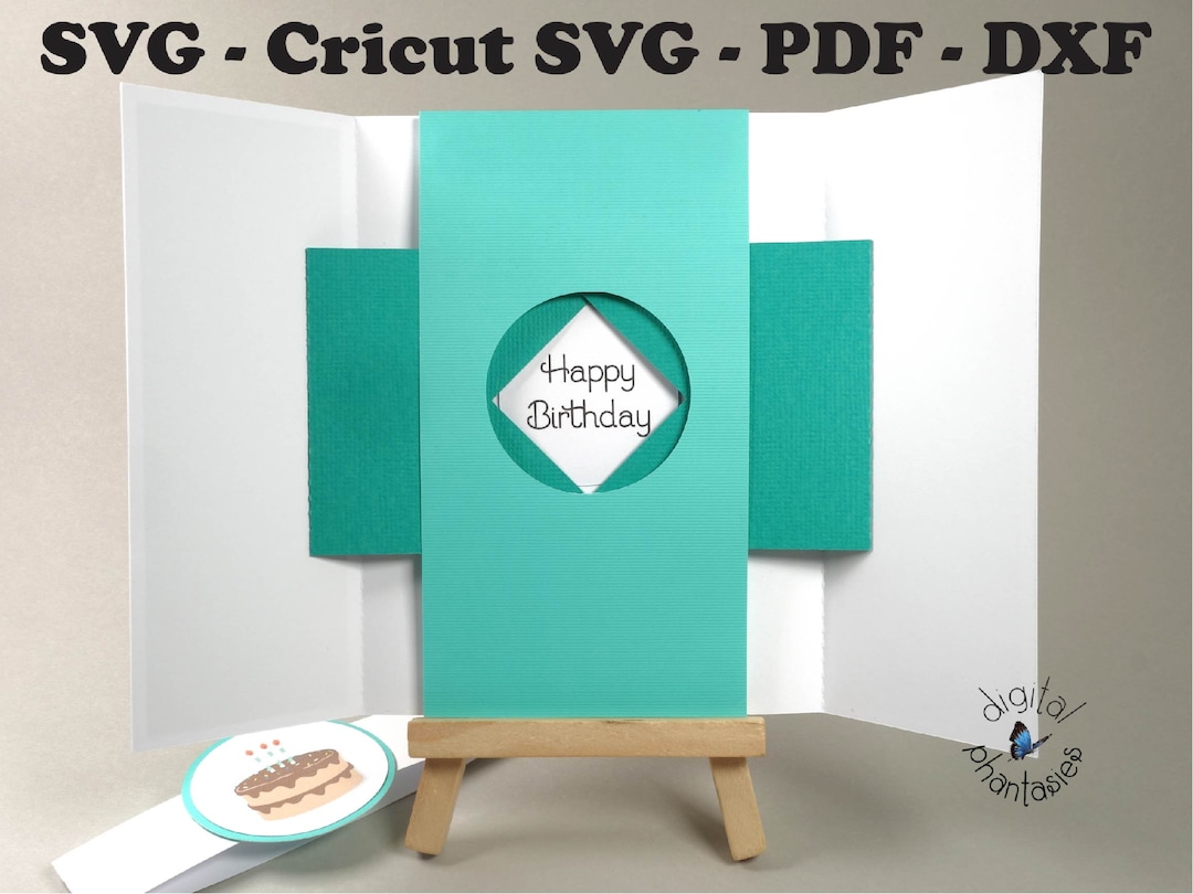 SVG Happy Birthday Shutter Card Instant Digital Download File - Etsy