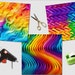 12 Rainbow Digital Papers Background for Scrapbooking, Cardmaking and ...