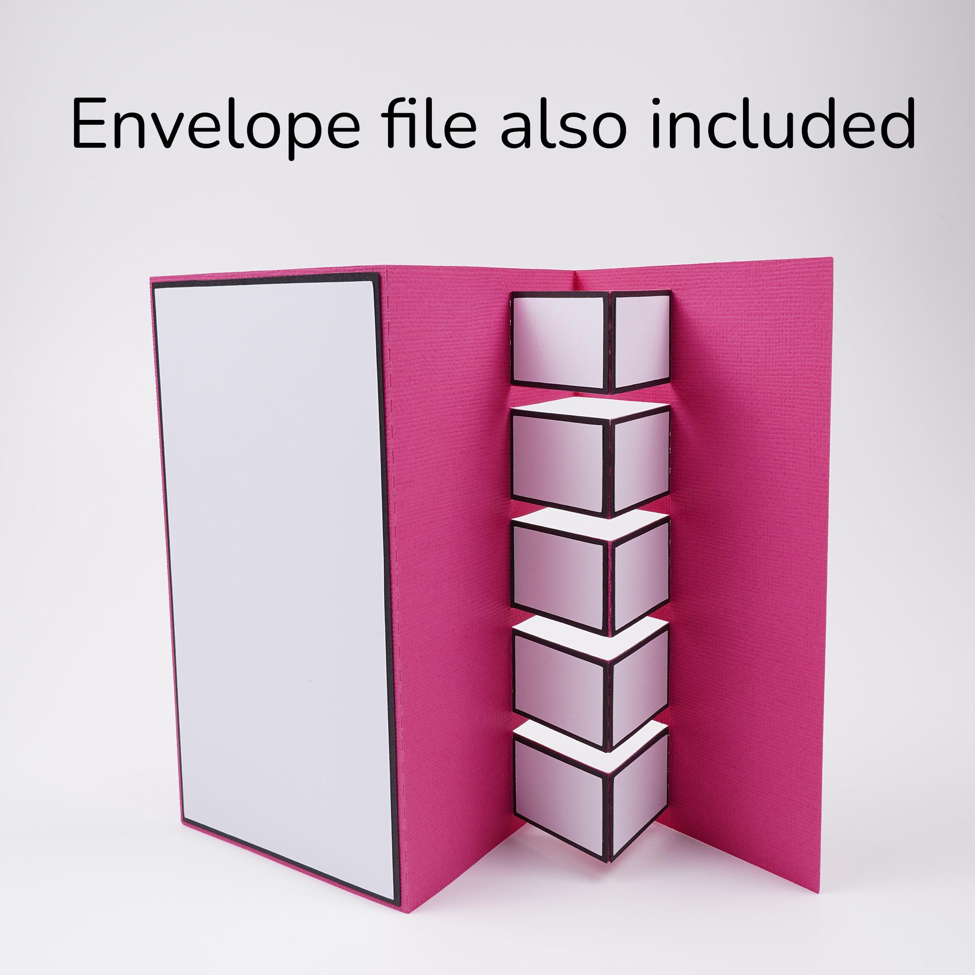 5 Step Building Block Pop up Card SVG, Fun Fold, 3D Fancy Card Template ...