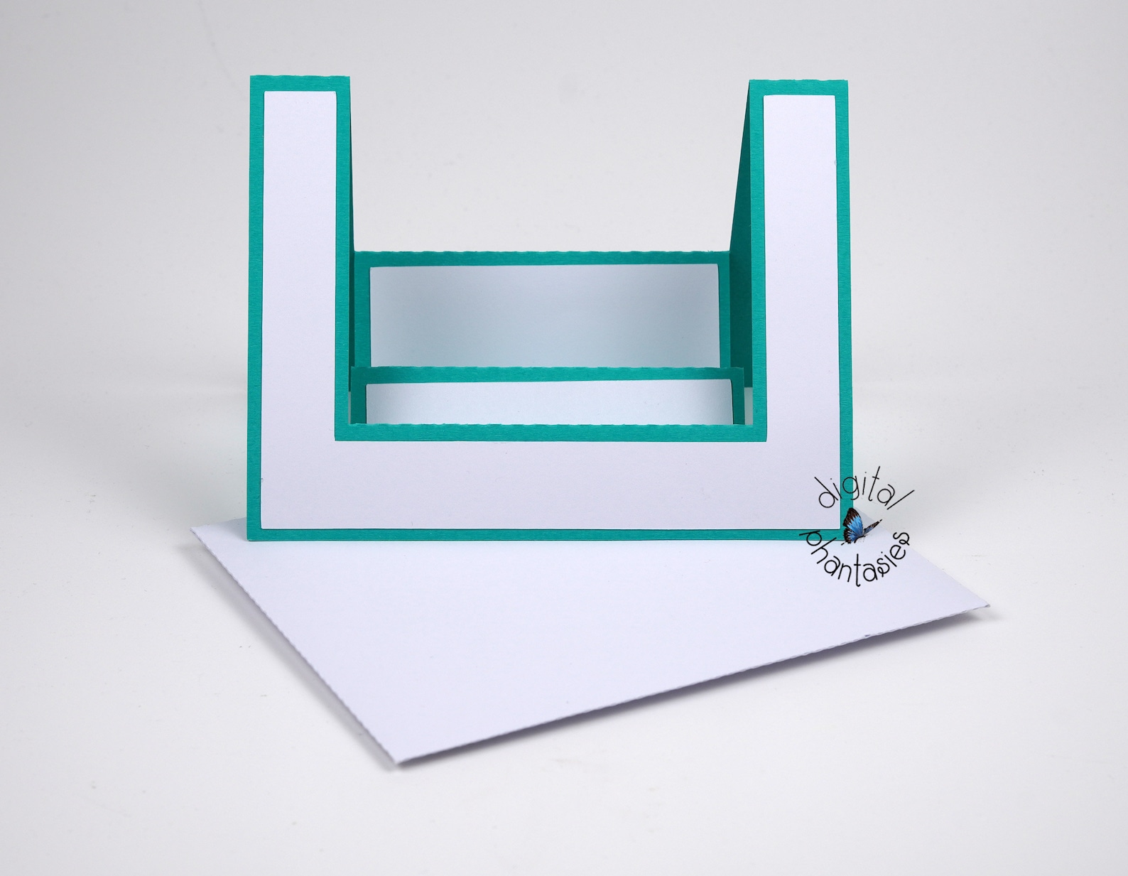 Center Multi Step Card and Envelope SVG Cut File / Step Card Template ...