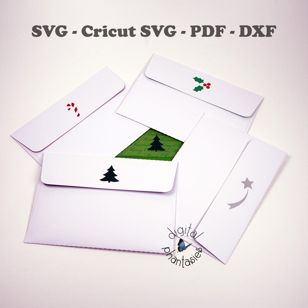 SVG Christmas Envelope Bundle for Cricut and Silhouette - Etsy