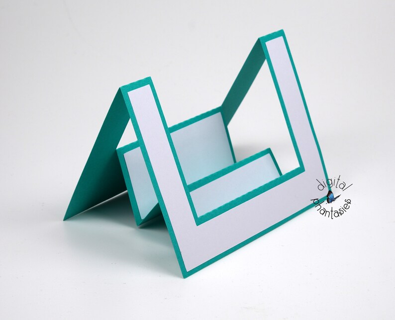 Center Multi Step Card and Envelope SVG Cut File / Step Card Template ...