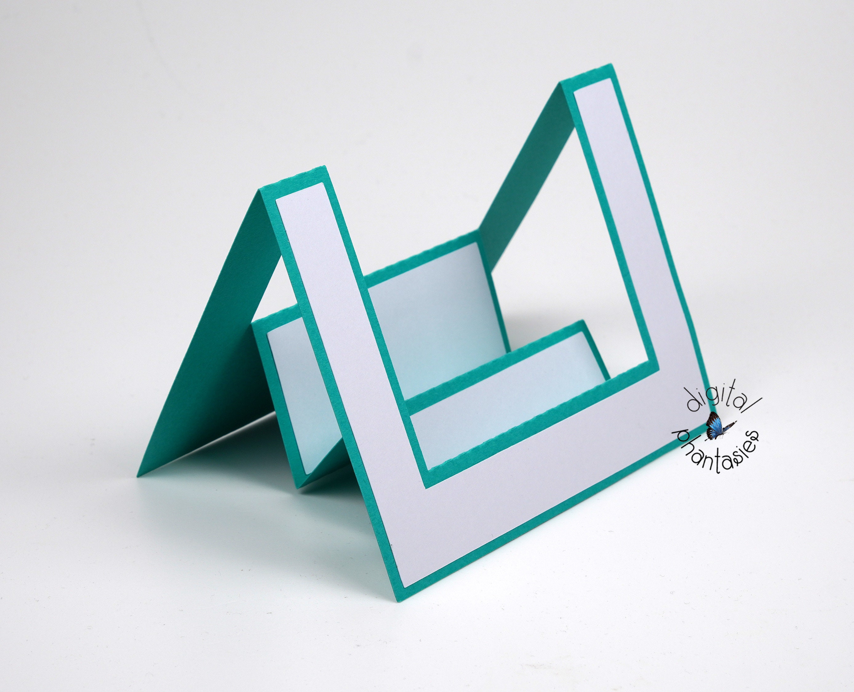 Center Multi Step Card and Envelope SVG Cut File / Step Card Template ...