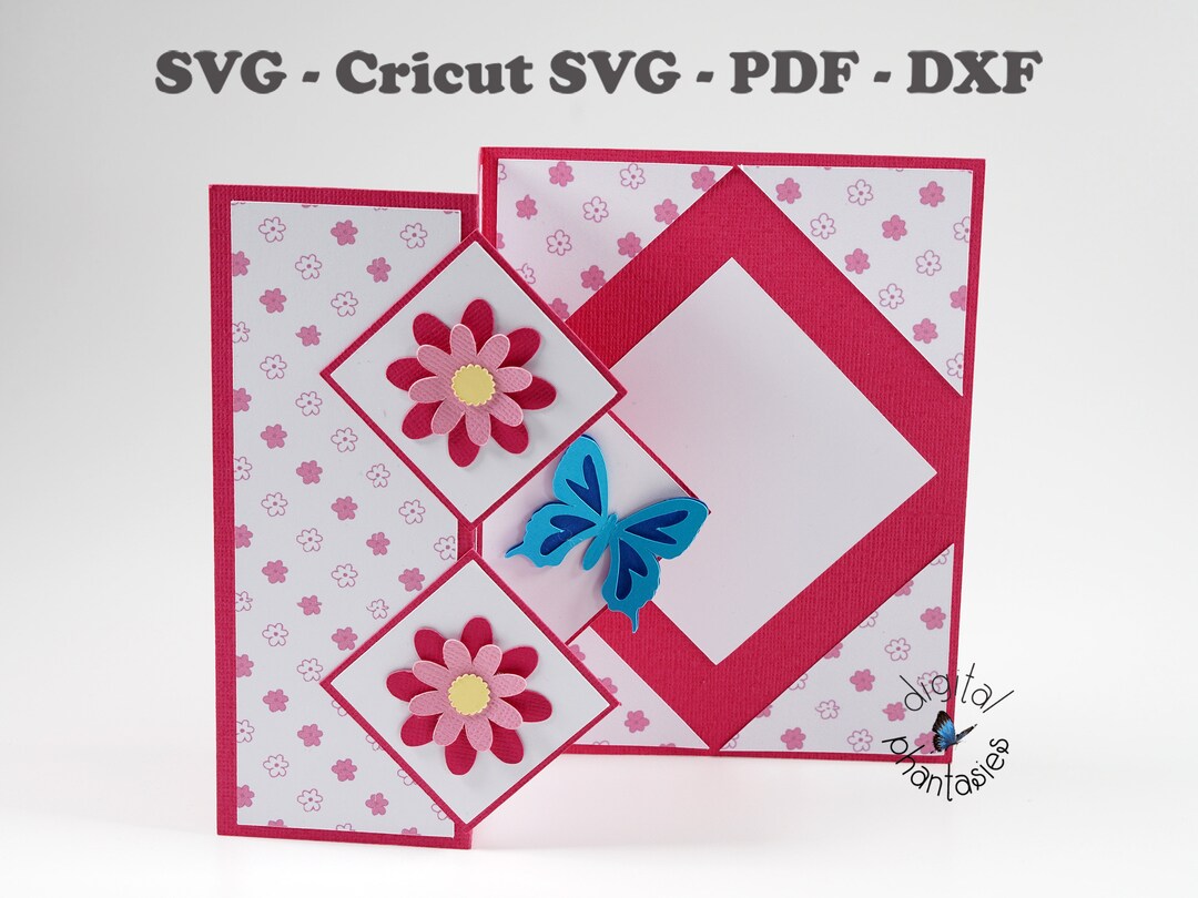 Fold Back Pop up Card With Envelope SVG File for Silhouette and Cricut ...
