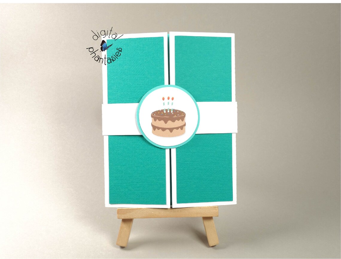 SVG Happy Birthday Shutter Card Instant Digital Download File - Etsy