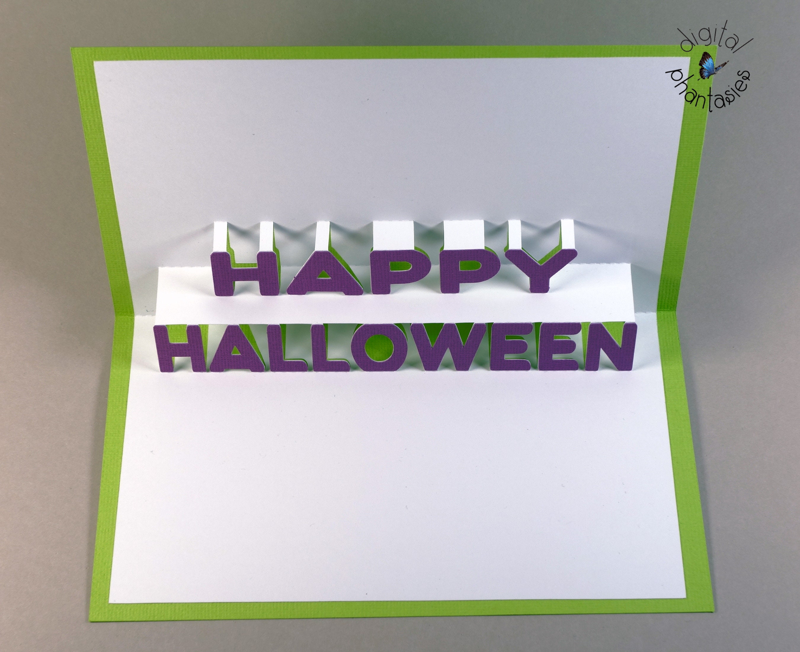 SVG Happy Halloween Pop up Card Instant Download File - Etsy