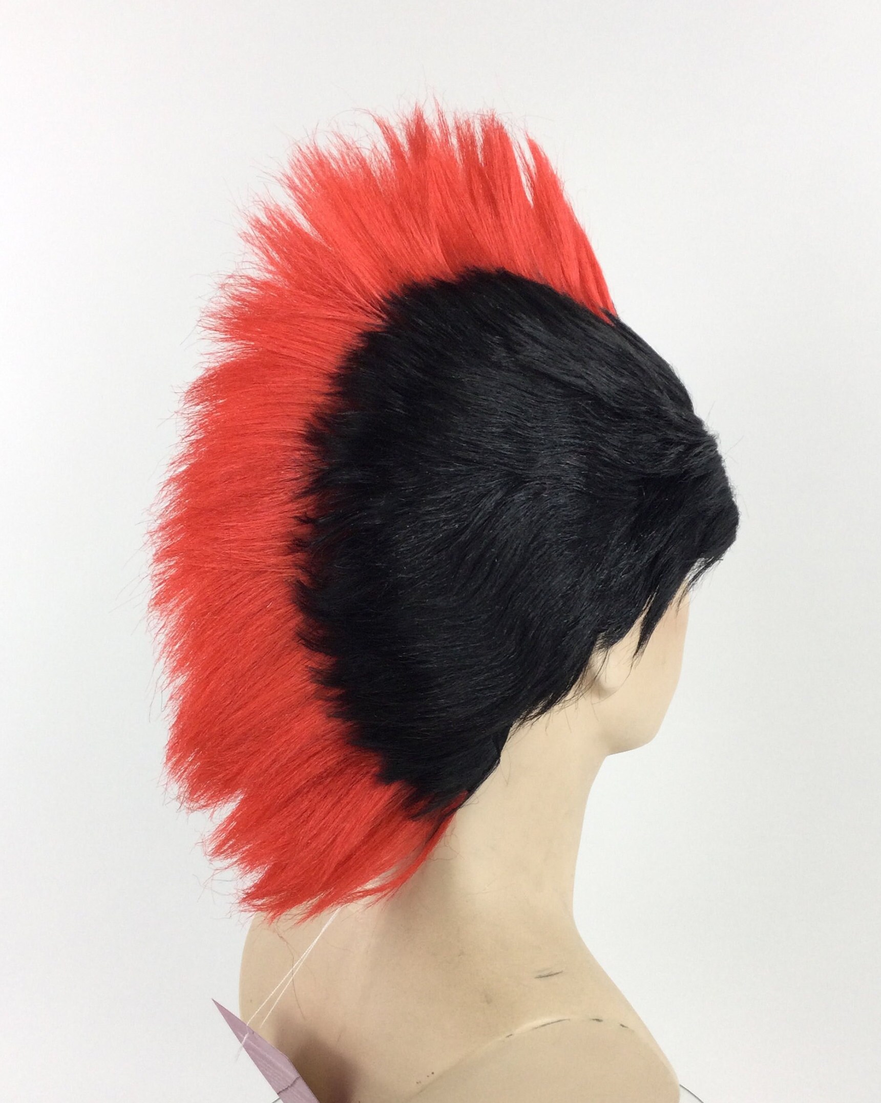 1980's Punk Mohawk Unisex Wig by Spirit Wigs Black/red - Etsy