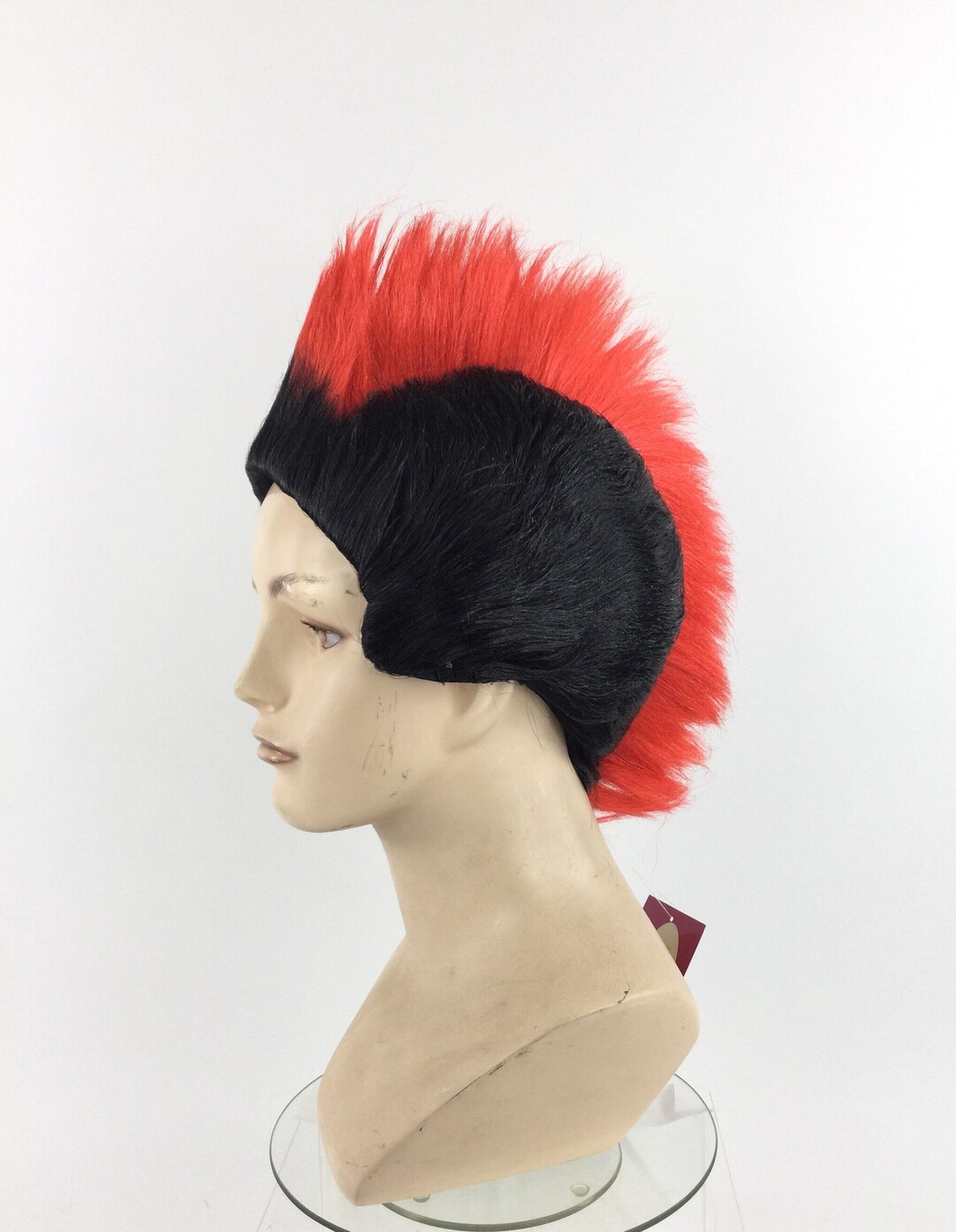 1980's Punk Mohawk Unisex Wig by Spirit Wigs - Black/red - Etsy
