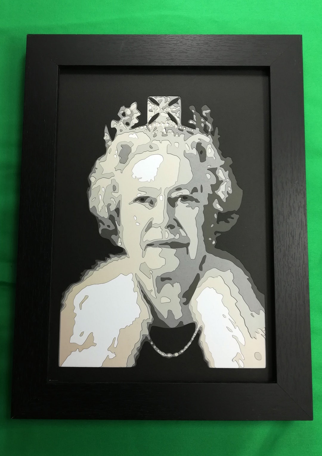 Queen Elizabeth II, A4 Papercut Art, Layered Paper Wall Decor - Etsy