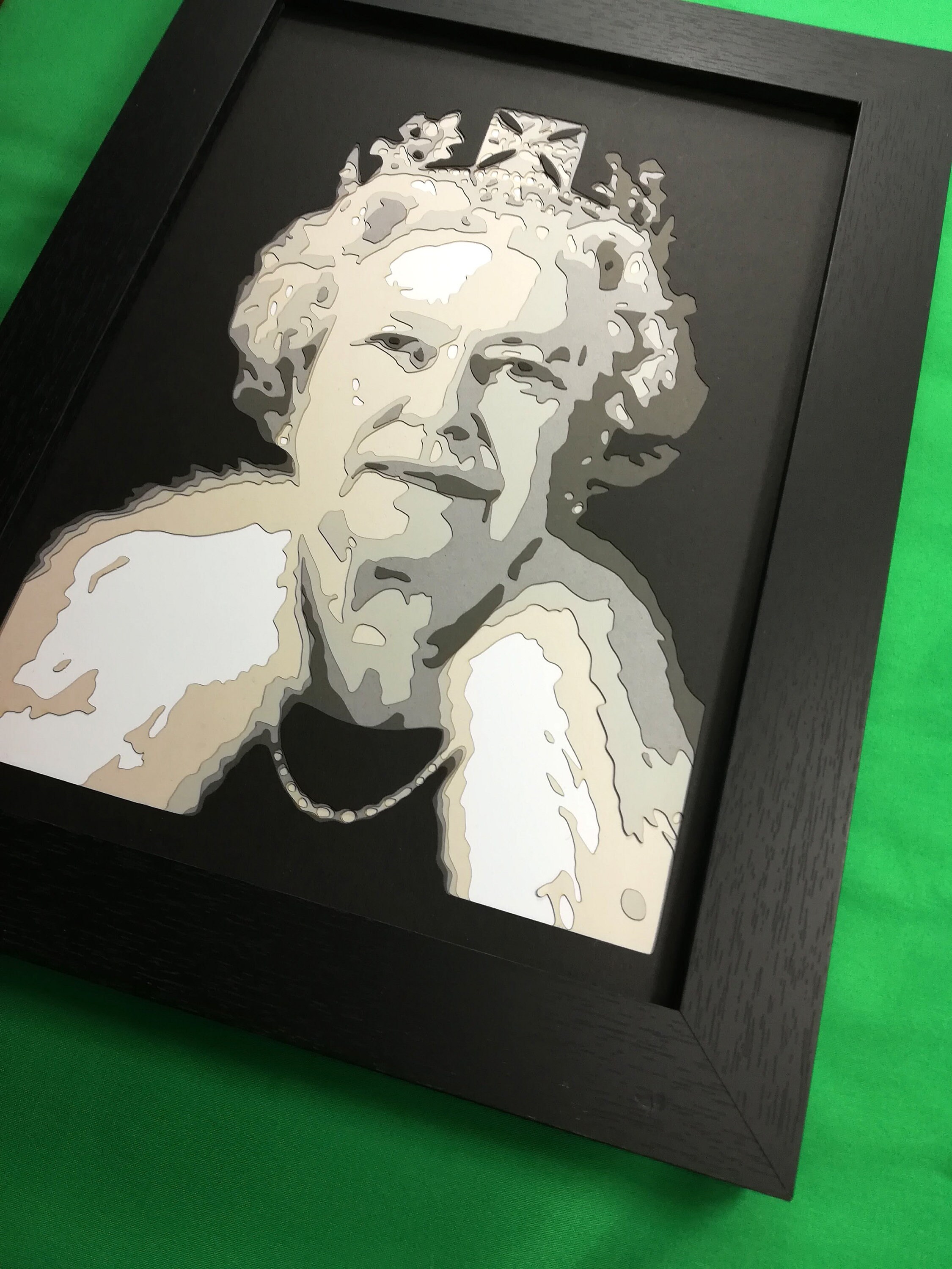 Queen Elizabeth II, A4 Papercut Art, Layered Paper Wall Decor - Etsy