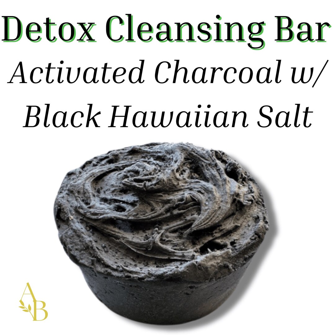 Detox Cleansing Bar Activated Charcoal W/ Black Hawaiian Salt ...