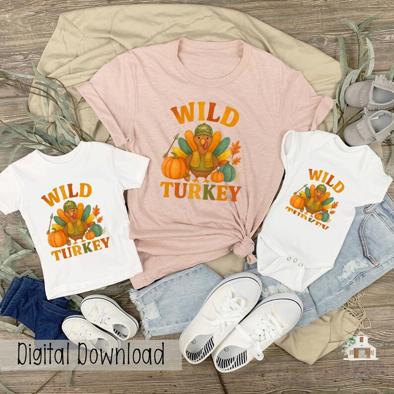 Wild Turkey PNG, Cute Kids Thanksgiving, Thanksgiving Kids Shirt ...