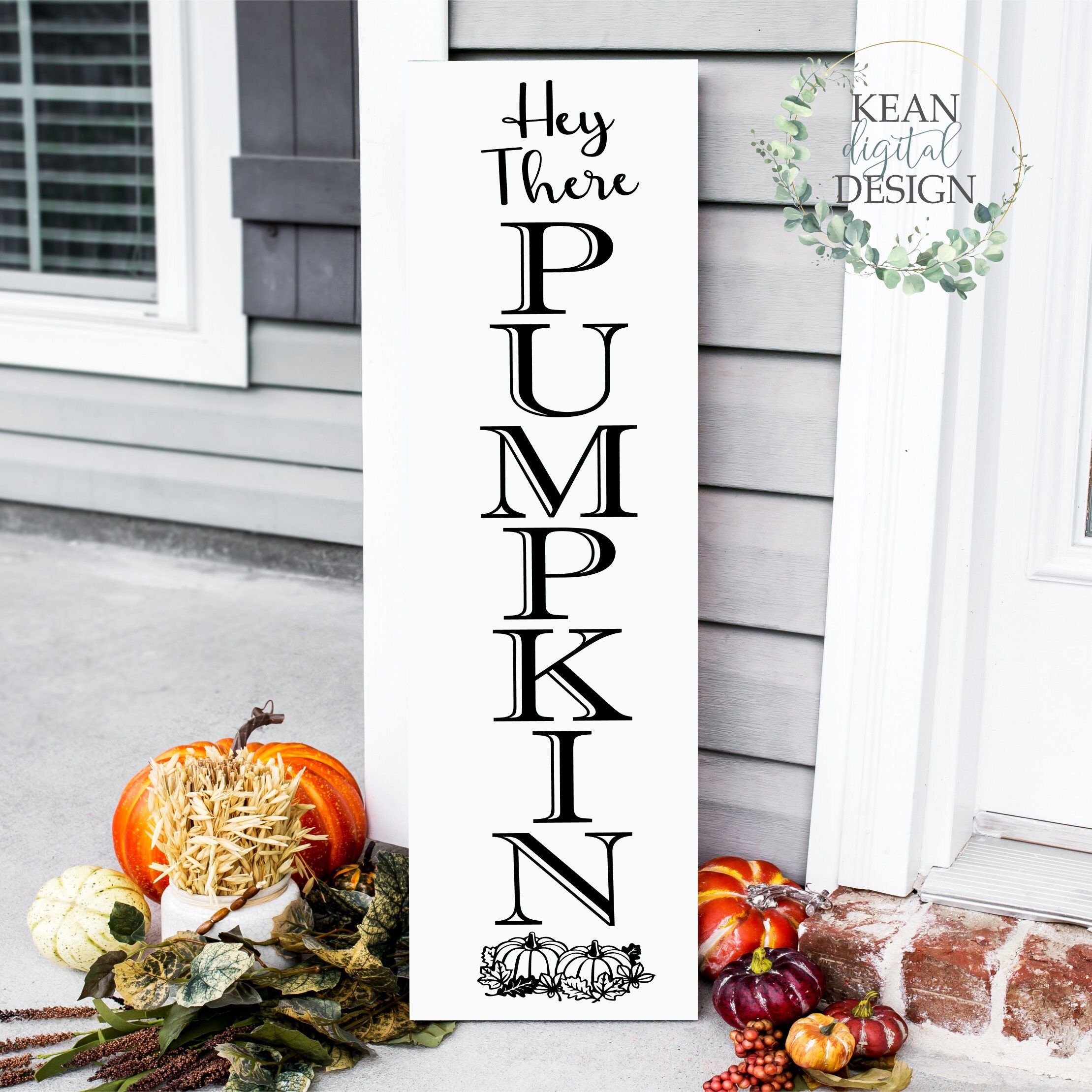 Hey There Pumpkin SVG, Porch Leaner SVG, Porch Sign File, Cricuit ...