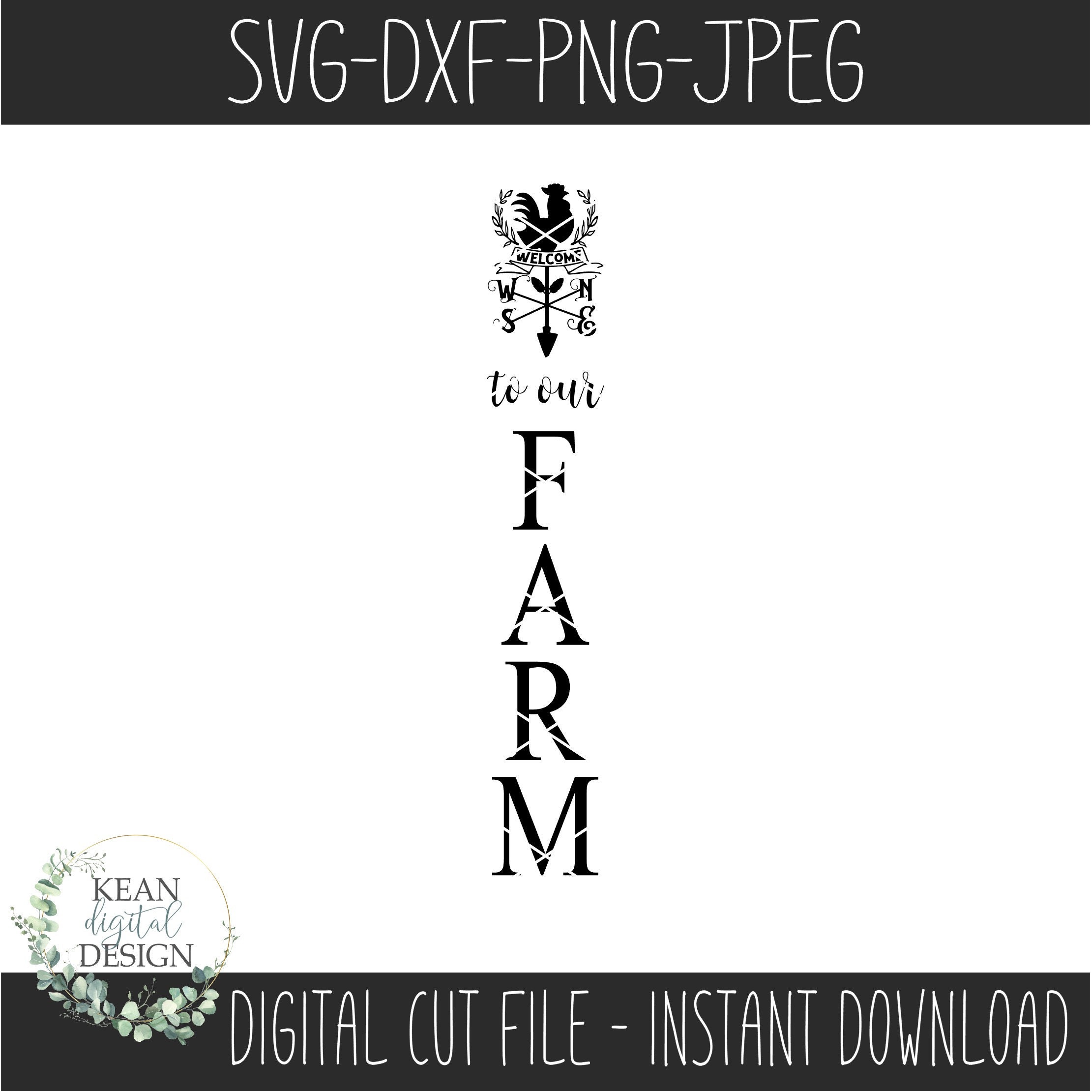 Welcome to Our Farm Windmill Sign SVG, Porch Leaner SVG, Porch Sign ...